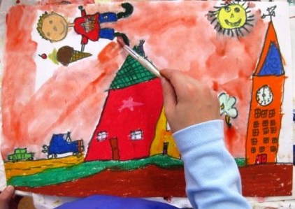 Chagall Inspired Dreaming in Grade 2 | ART LESSONS FOR KIDS