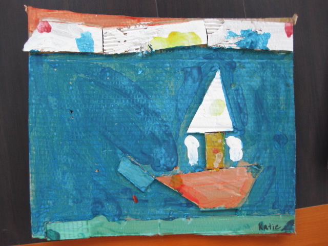 Cardboard Collages in Kinder | ART LESSONS FOR KIDS