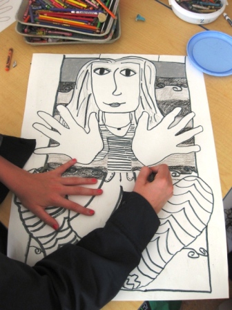 Falling Back Self Portraits in Grade Five | ART LESSONS FOR KIDS