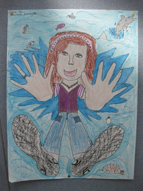 Falling Back Self Portraits in Grade Five | ART LESSONS FOR KIDS