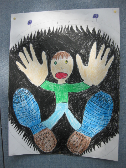Falling Back Self Portraits in Grade Five | ART LESSONS FOR KIDS