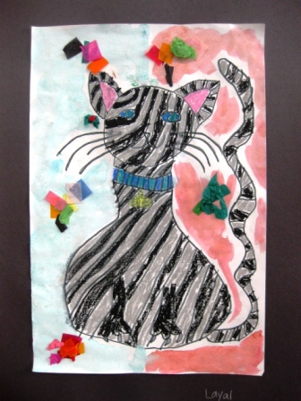 Oil Pastel Cats in Grade One | ART LESSONS FOR KIDS