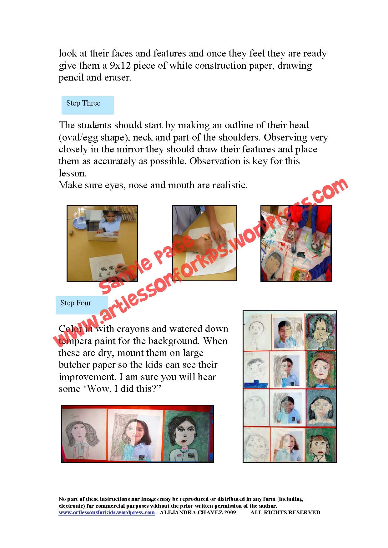 Self Portraits | ART LESSONS FOR KIDS