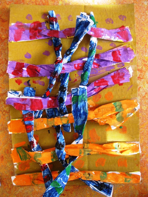 Recycled Paper Weaving in Grade Two | ART LESSONS FOR KIDS