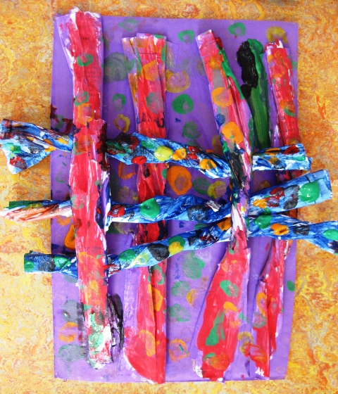 Recycled Paper Weaving in Grade Two | ART LESSONS FOR KIDS