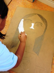 Giant Cardboard Self-Portrait Busts in Grade Four | ART LESSONS FOR KIDS