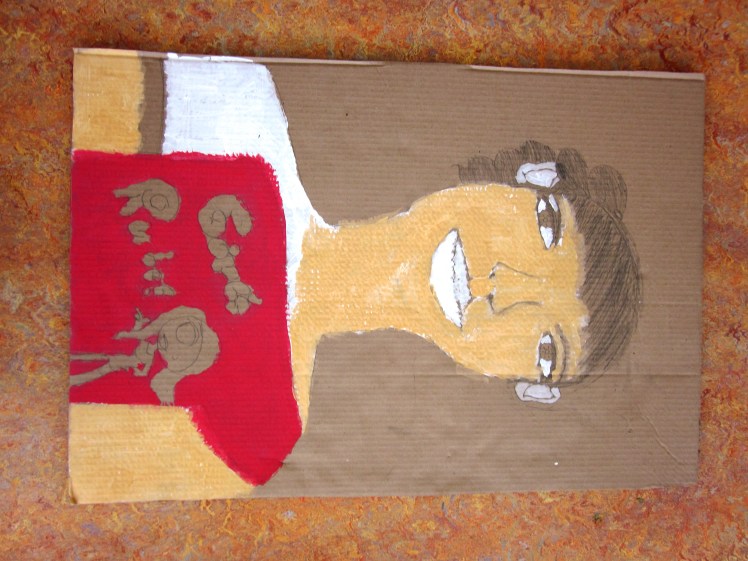 Giant Cardboard Self-Portrait Busts in Grade Four | ART LESSONS FOR KIDS