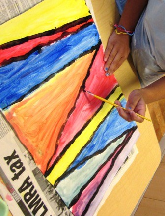 Mixing Colors in Grade One | ART LESSONS FOR KIDS