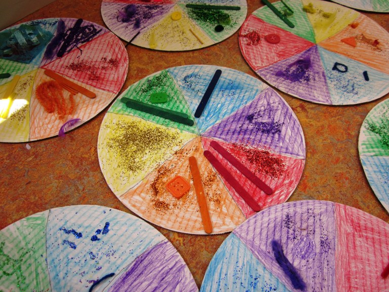 Delicious Color Wheel Pizzas in Grade Two | ART LESSONS FOR KIDS