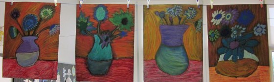 Oil and Chalk Pastel Art in Grade Four | ART LESSONS FOR KIDS