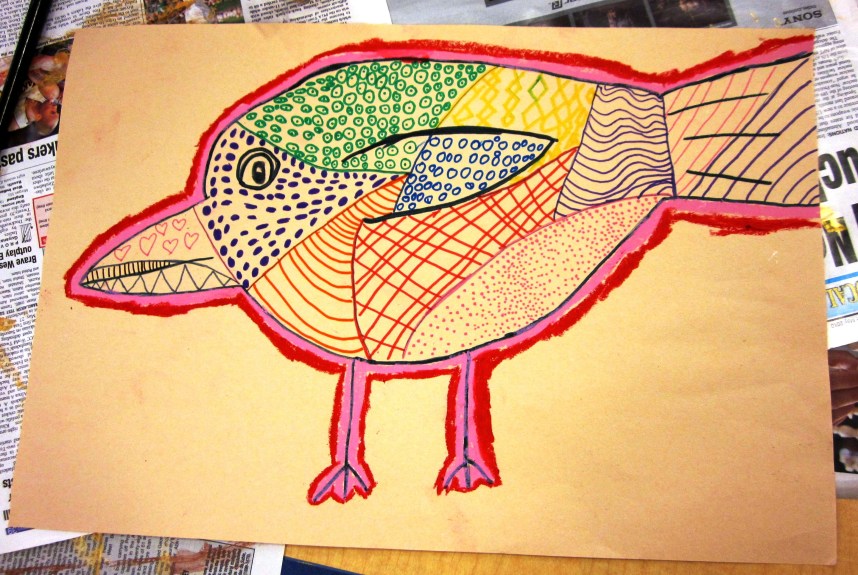 Textured Animals in Grade One | ART LESSONS FOR KIDS