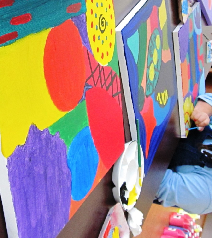 Gorgeous Abstract Art in Grade Seven | ART LESSONS FOR KIDS