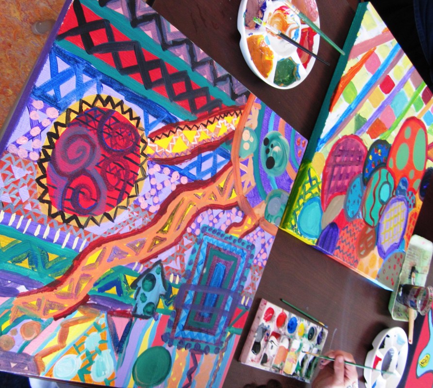 Gorgeous Abstract Art in Grade Seven | ART LESSONS FOR KIDS