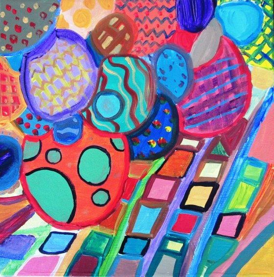 Gorgeous Abstract Art in Grade Seven | ART LESSONS FOR KIDS
